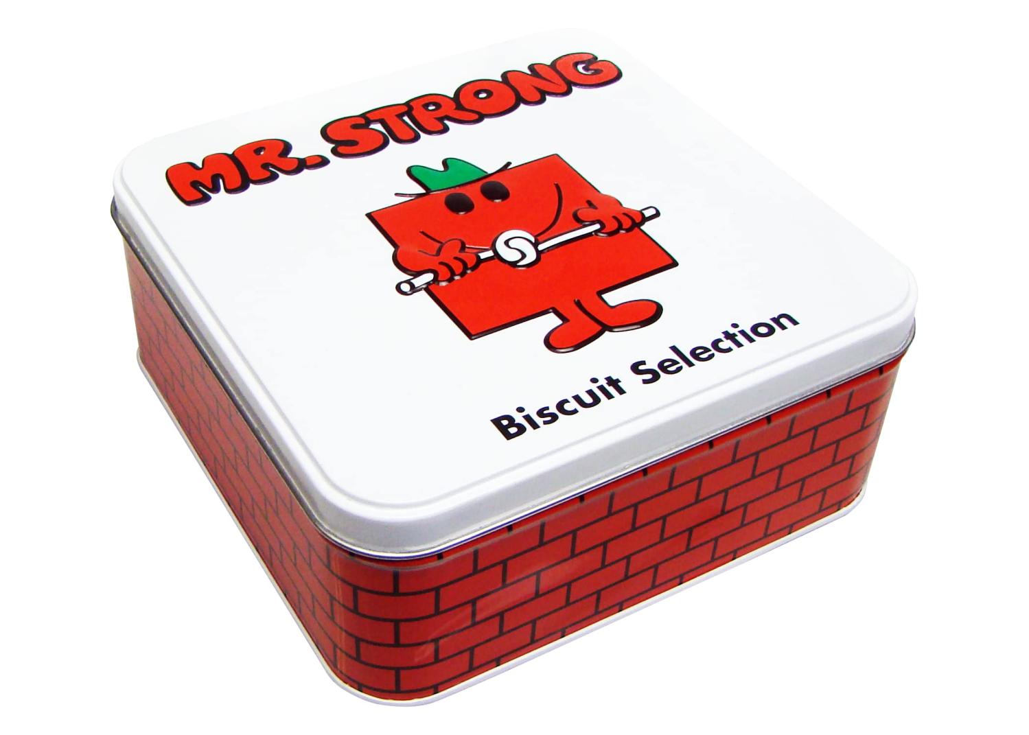 Mr. Men Little Miss Mr. Strong Biscuit Tin Filled with 100g Chocolate ...