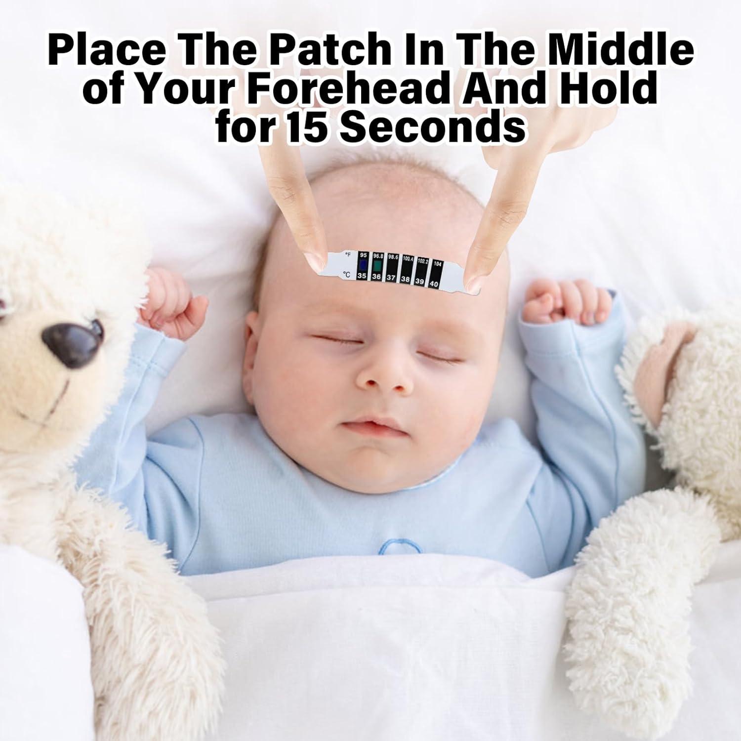 Forehead Thermometer Strips - 20 PCS Quick Read Reusable Forehead Head ...