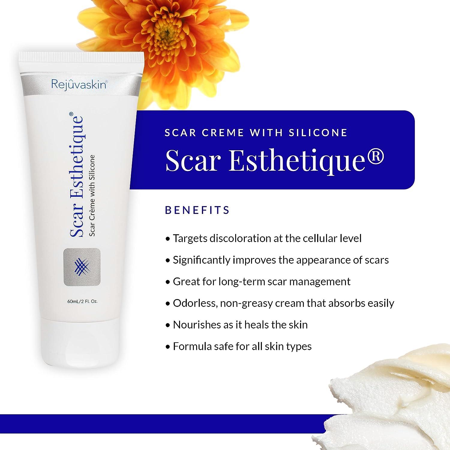 Rejuvaskin Scar Esthetique Cream with Silicone - Reduce Surgical Scars ...