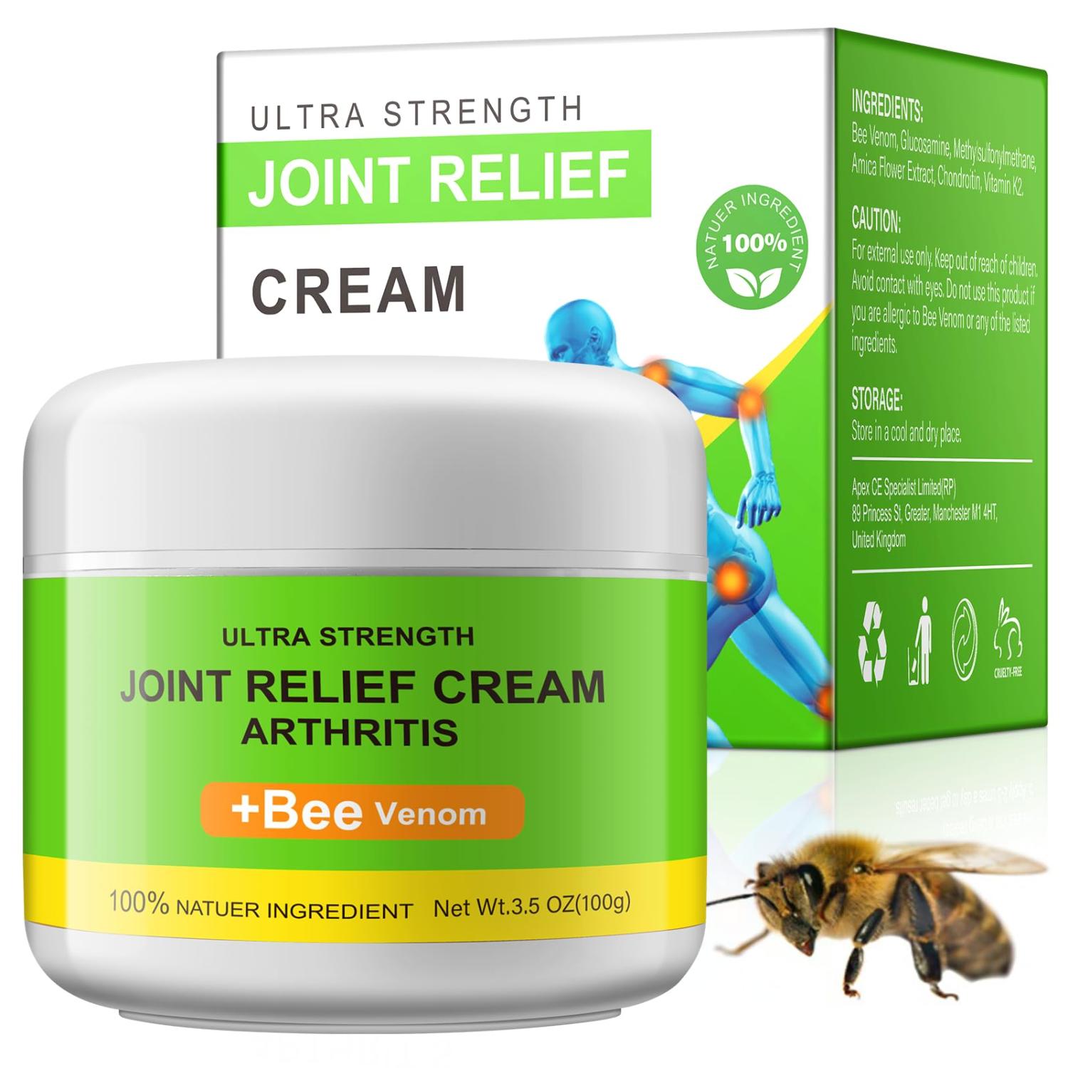 Bee Venom Joint and Bone Care Cream Joint Bone Pain Relief Cream Ultra ...