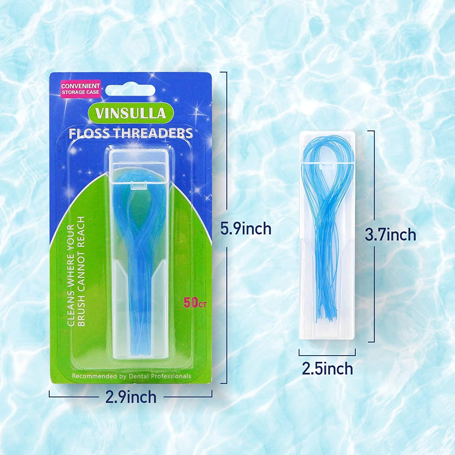 Floss Threaders for Braces, Bridges, and Implants - 450 Count (3 Pack ...