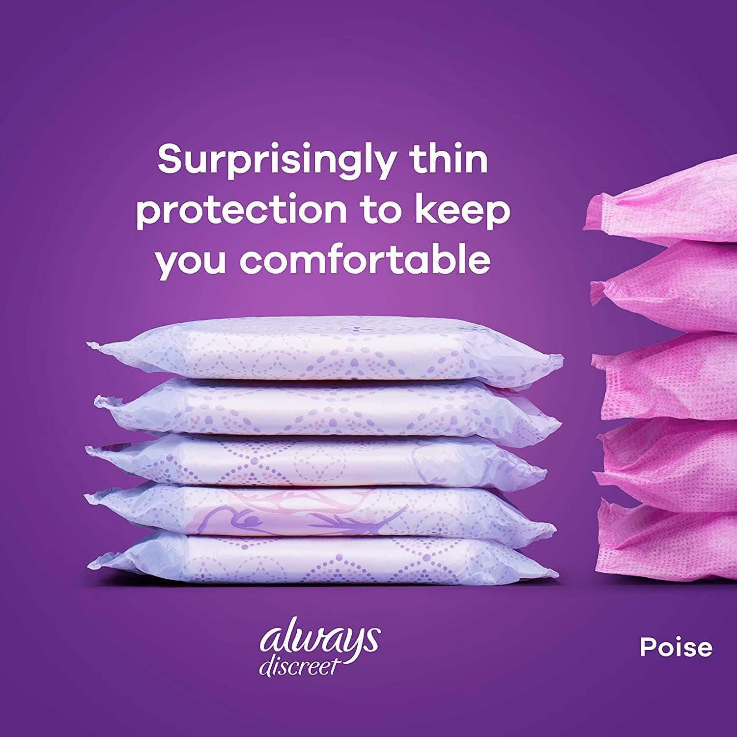 Always Discreet Extra Heavy Long Incontinence Pads 90 Count - 100% Leak ...