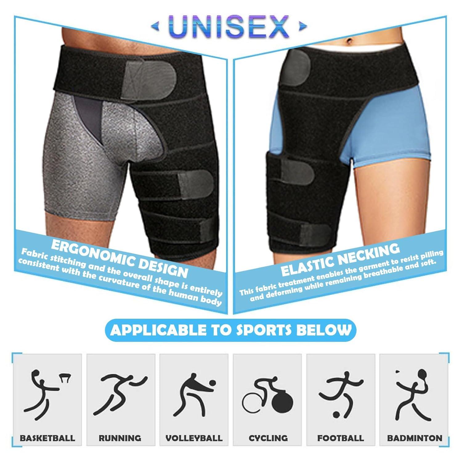 Milltrip Hamstring Support | Compression Wrap Thigh Brace for Hip ...