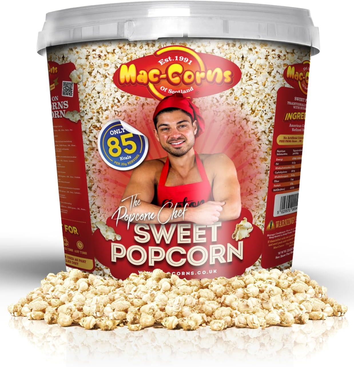 The Popcorn Chef Movie Mega Bucket 550g Sweet Popcorn Includes 12 ...