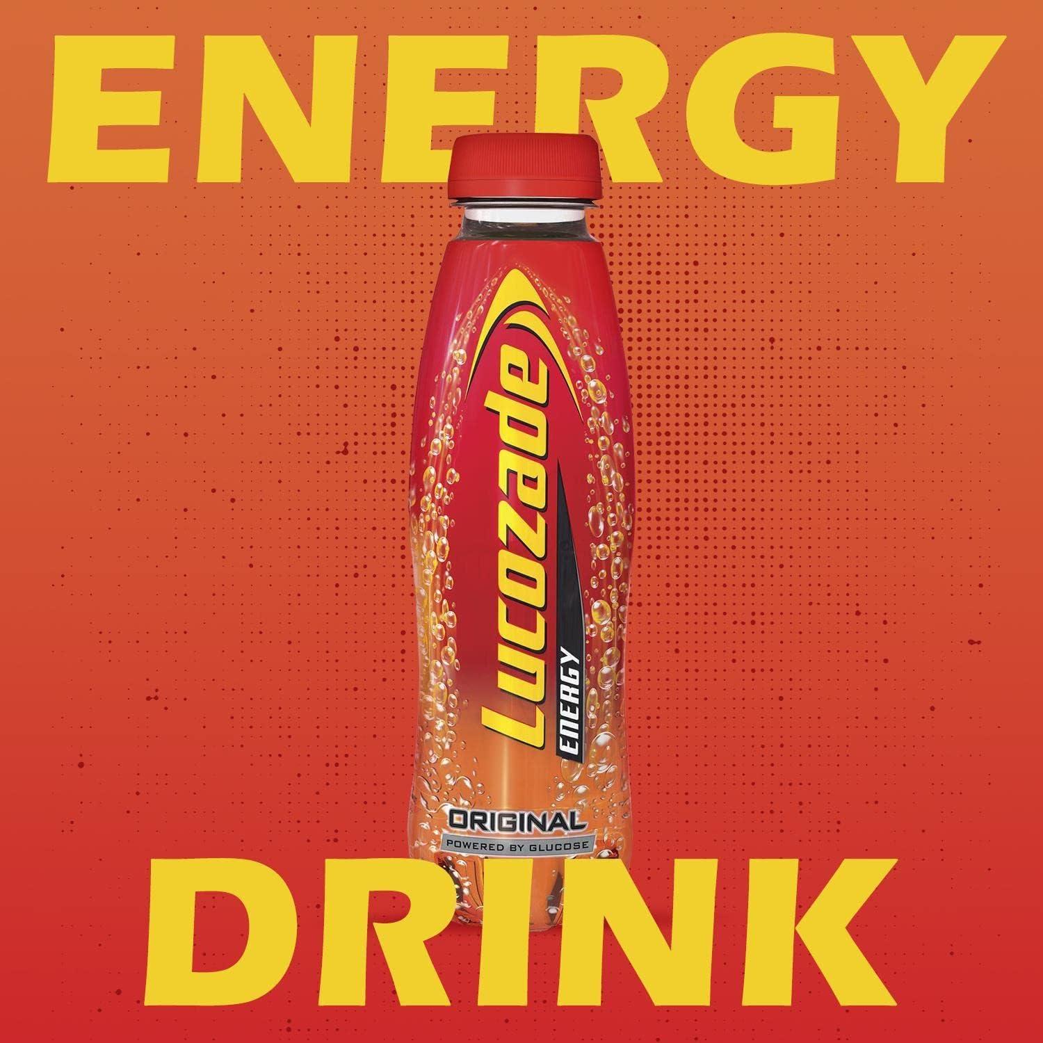 Lucozade Energy Original 24x380ml Bottles - Sparkling Glucose Energy ...