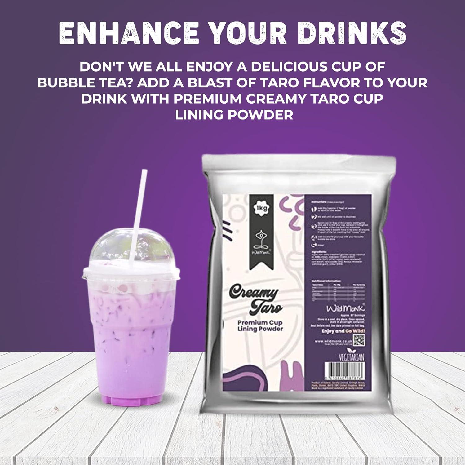 Wild Monk Creamy Taro Cup Lining (1kg) 67 Servings Premium Cup Lining ...