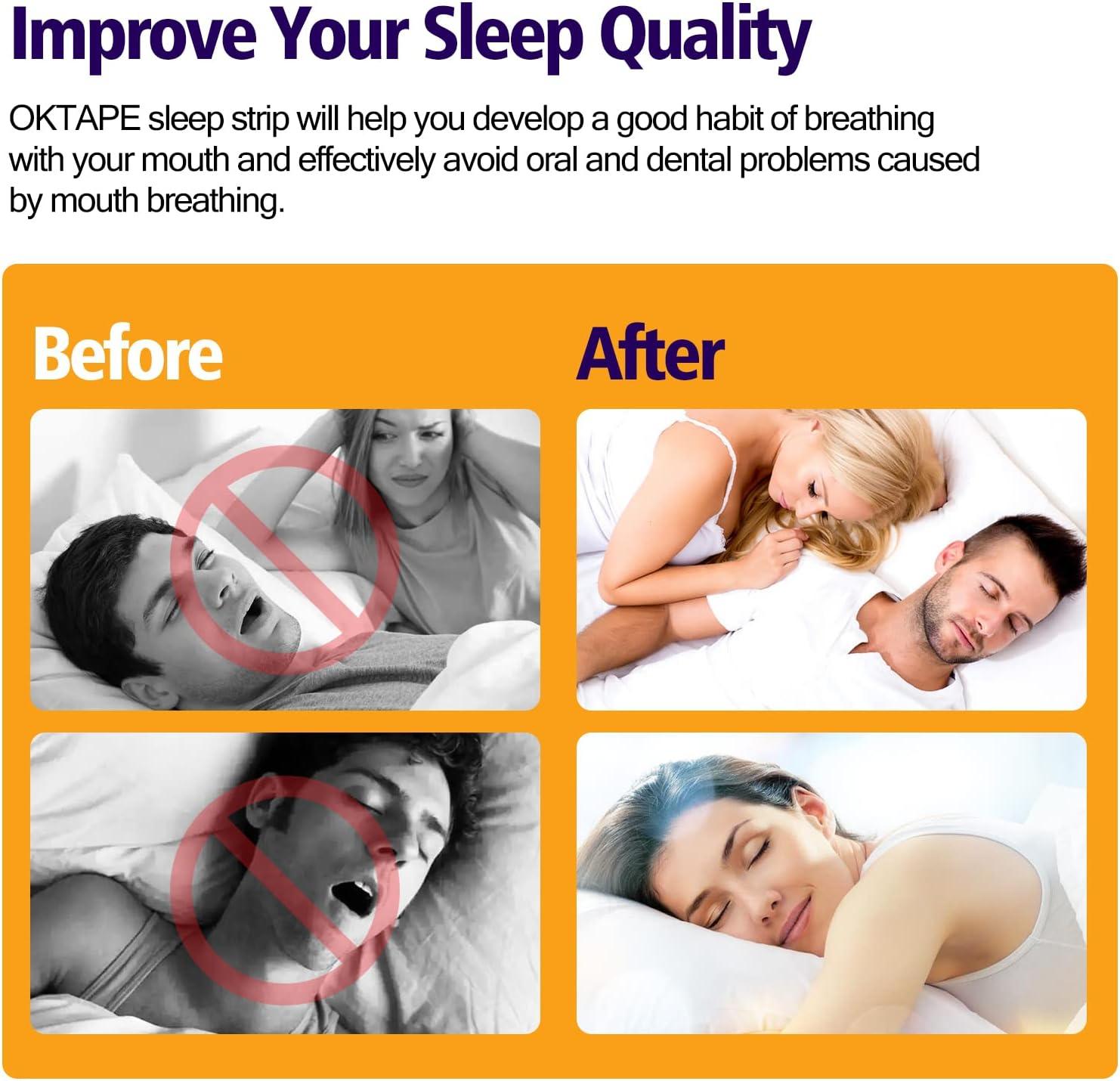 OKTAPE Adult Sleep Strips - 30 Pieces | Mouth Shape Anti-Suffocation ...