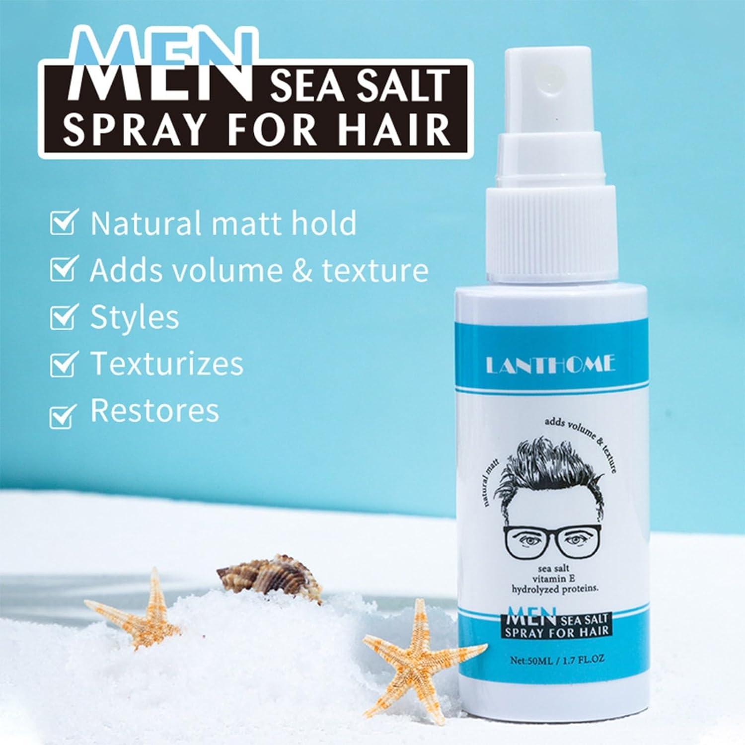 Men's Sea Salt Spray Quick Texturizing Hair Styling Volume Spray For ...