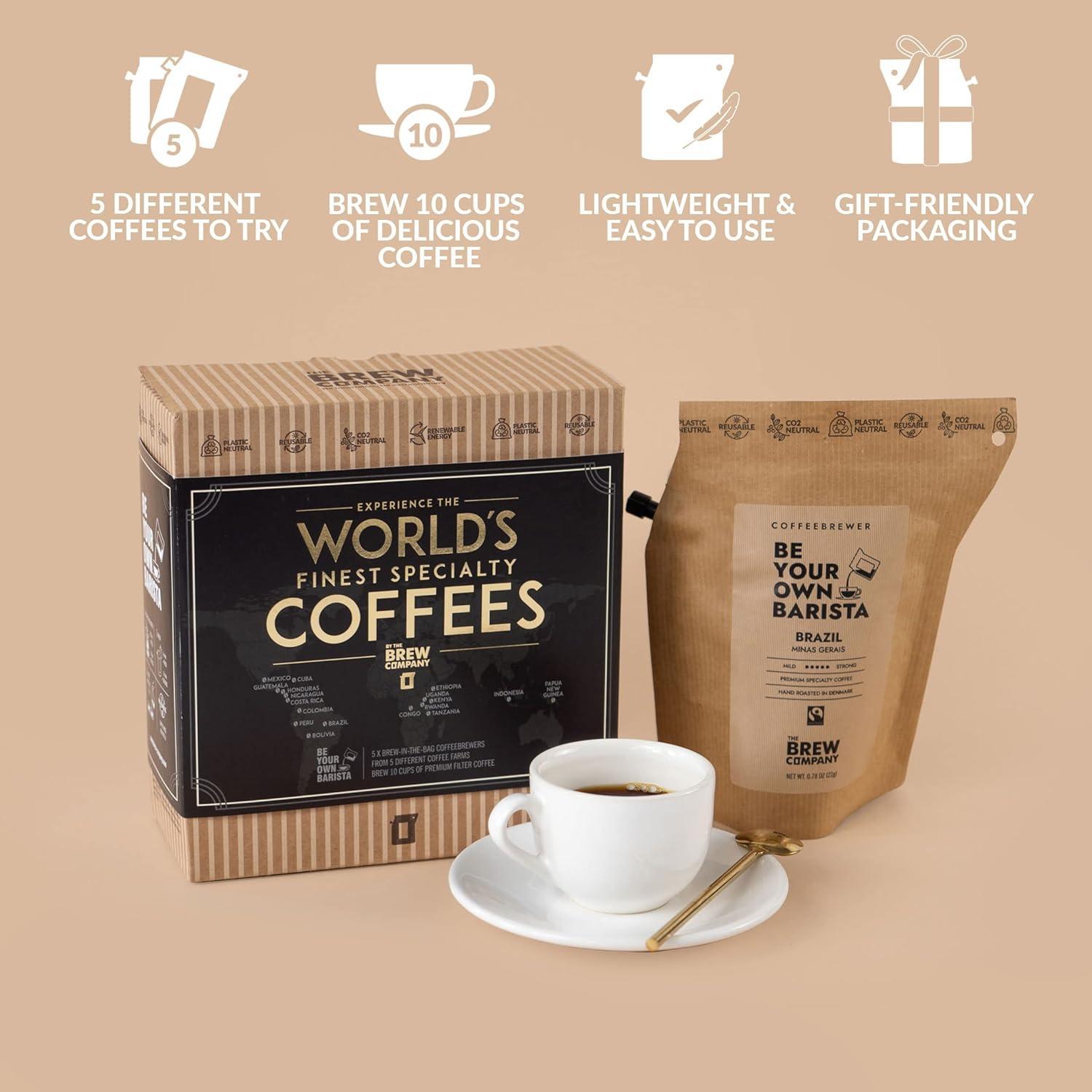 Premium Coffee Gift Set for Men & Women - 5 Single Estate & Organic ...