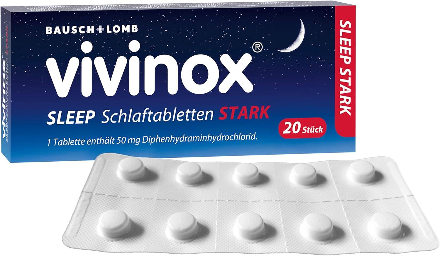 Vivinox SLEEP Tablets - Strong Sleeping Pills with Diphenhydramine for ...