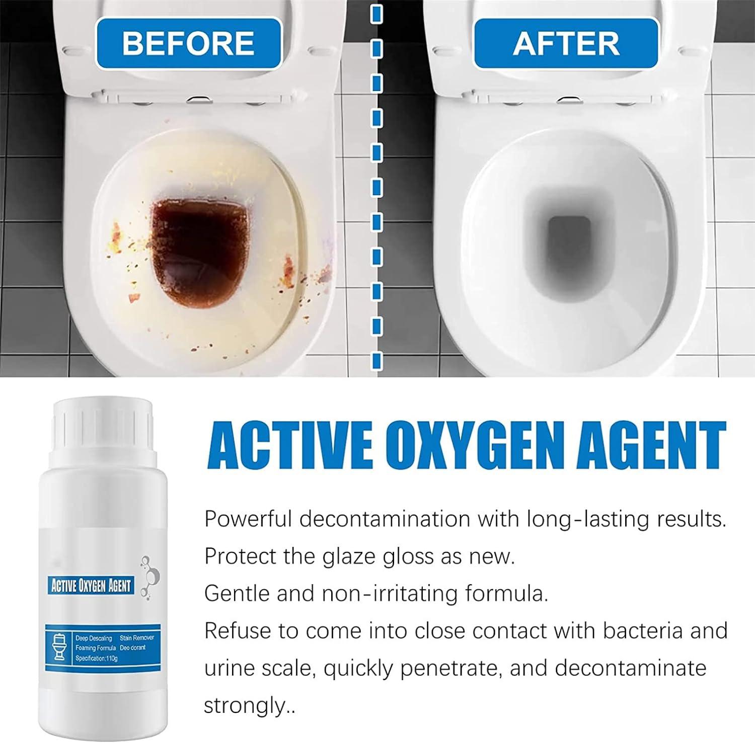 Toilet Active Oxygen Agent All Purpose Cleaning Powder Toilet Bowl Foam ...