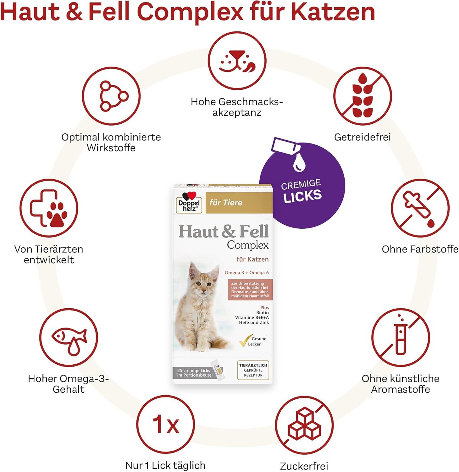 Doppelherz Haut & Fell Complex for Cats - Skin & Fur Support for ...