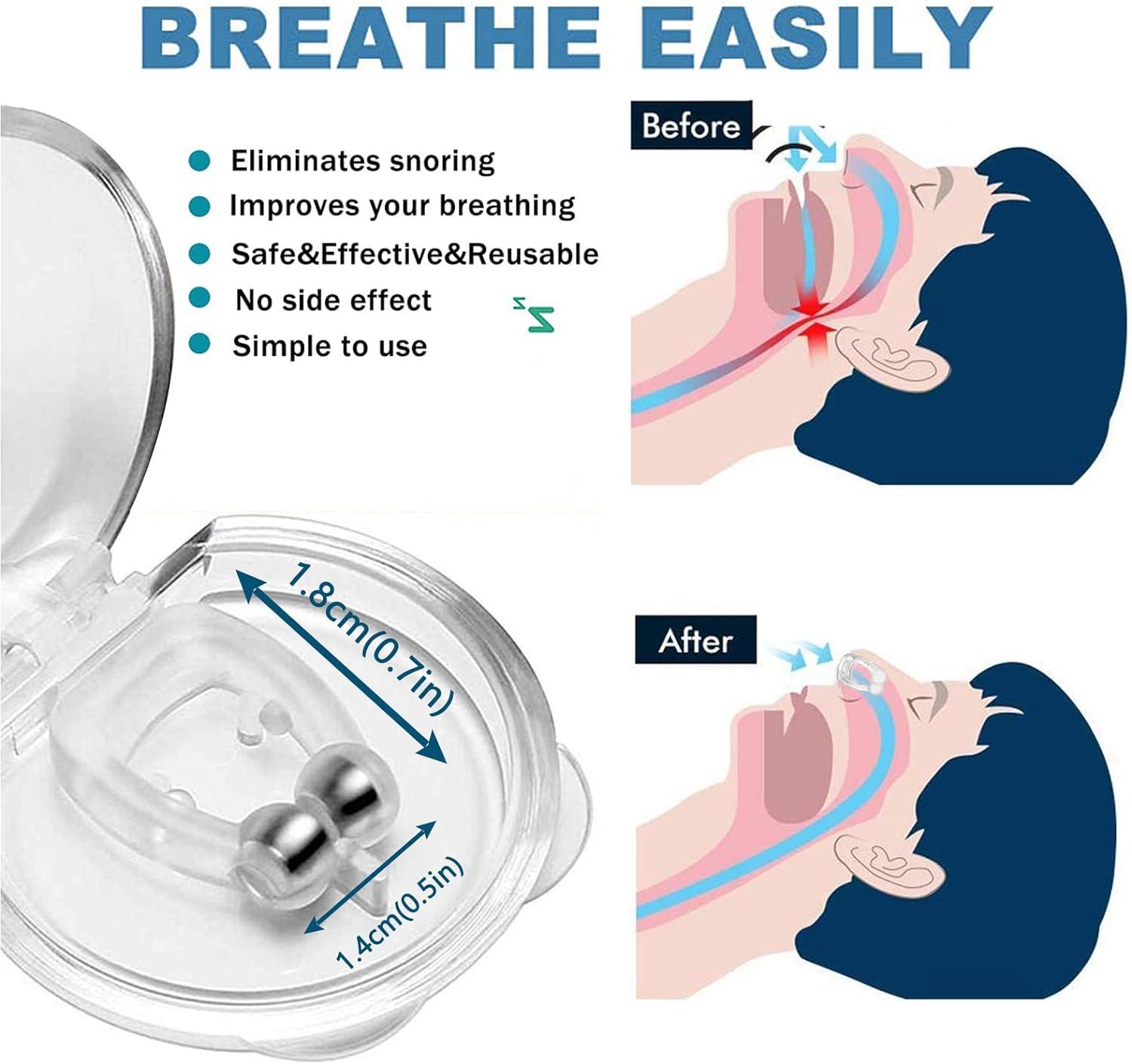 ZeyUaN Anti Snoring Devices (8 Pack) - Silicone Magnetic Snore Stopper ...