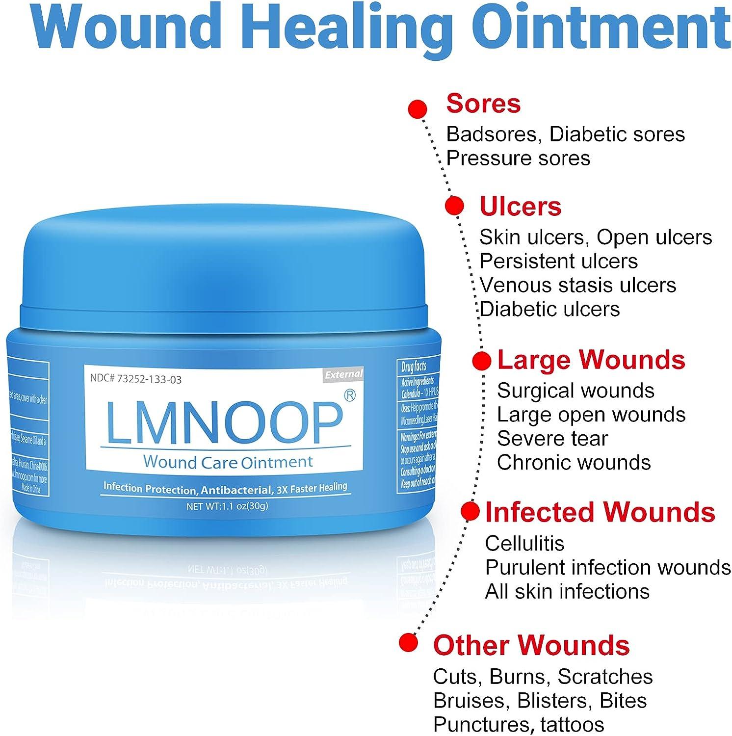 LMNOOP Wound Care Cream 1.1oz - First Aid Skin Repair Ointment for ...