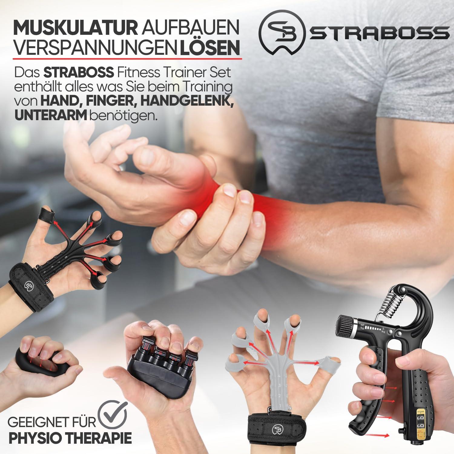 Strabozz Hand Trainer Set - Finger Grip Trainer 5-60kg | Occupational ...