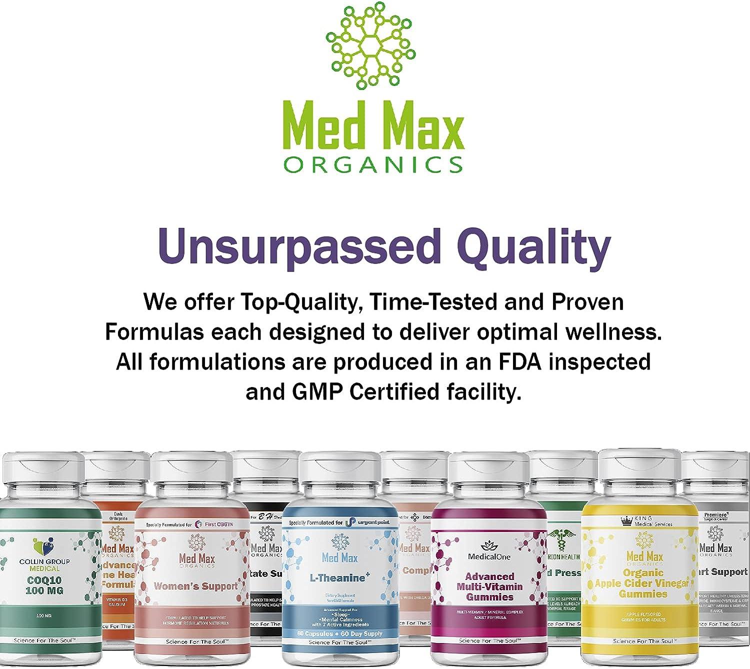 Med Max Organics Advanced Bone Health Formula - Supports Bone Density ...