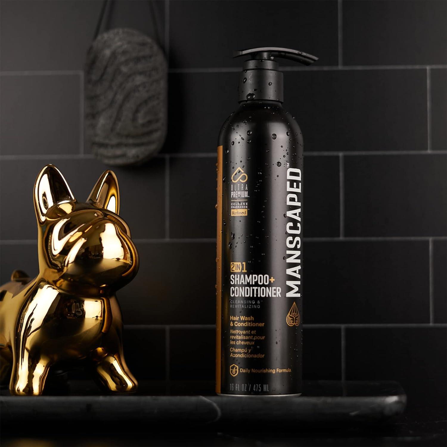 Manscaped 2 in 1 Shampoo & Conditioner - UltraPremium Hair Care with ...