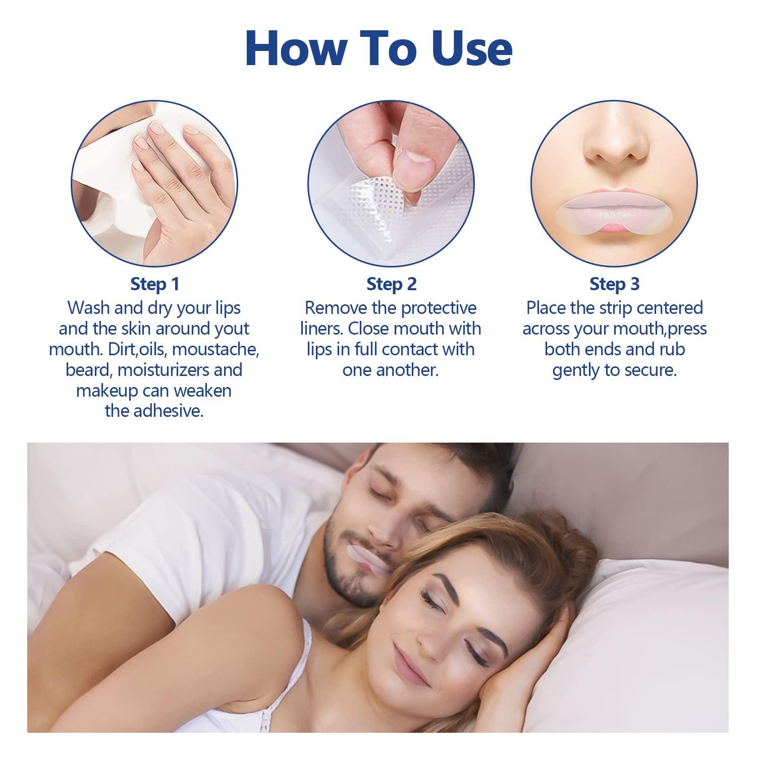 Soanufa 90 Pcs Mouth Tape for Sleeping - Anti Snoring Nasal Breathing ...