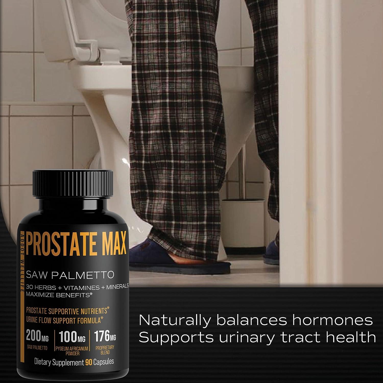 Prostate Max - Men's Prostate Health Supplement with Saw Palmetto & 30 ...
