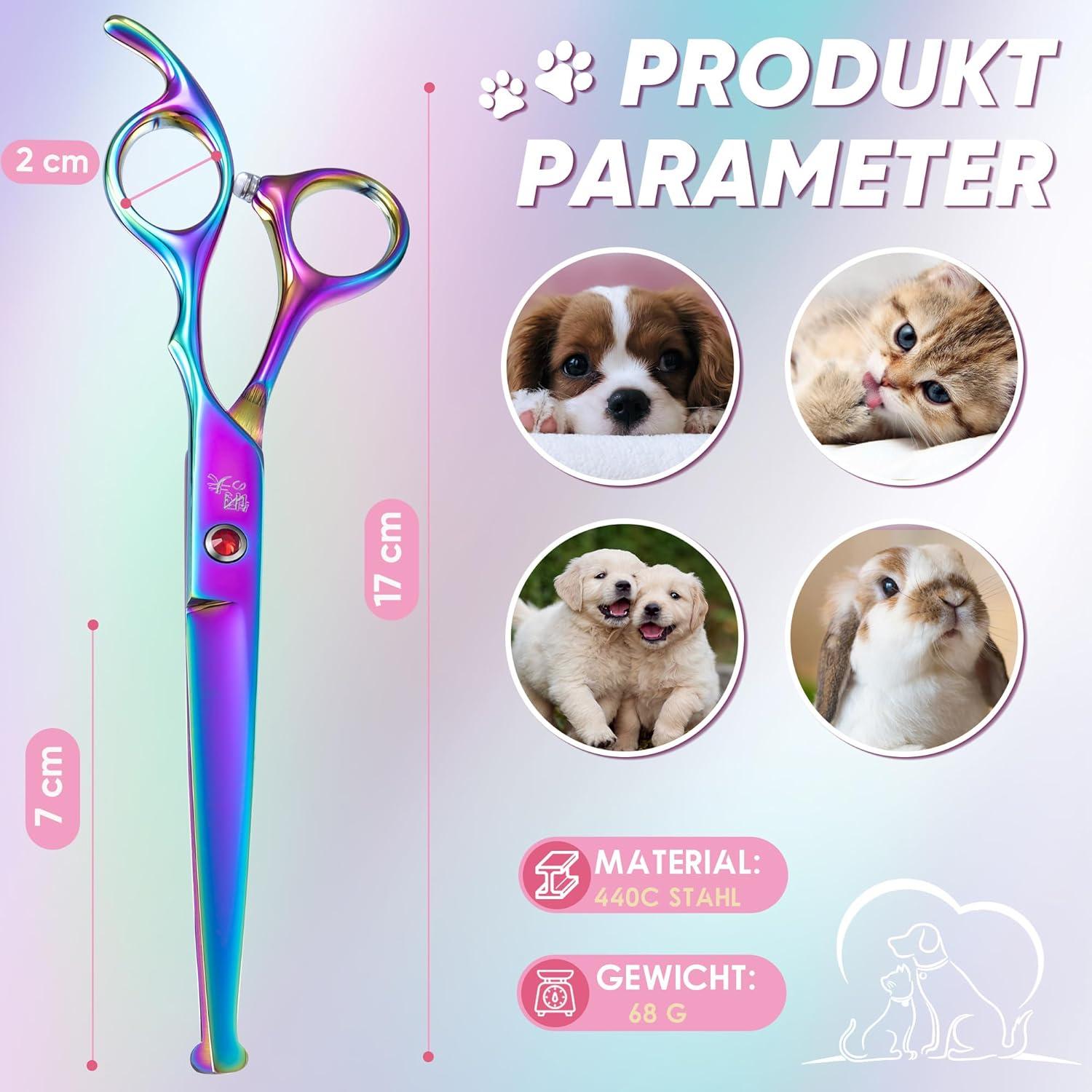 DRGSKL Dog Care Scissors - Offset Handle for Medium to Large Dogs ...