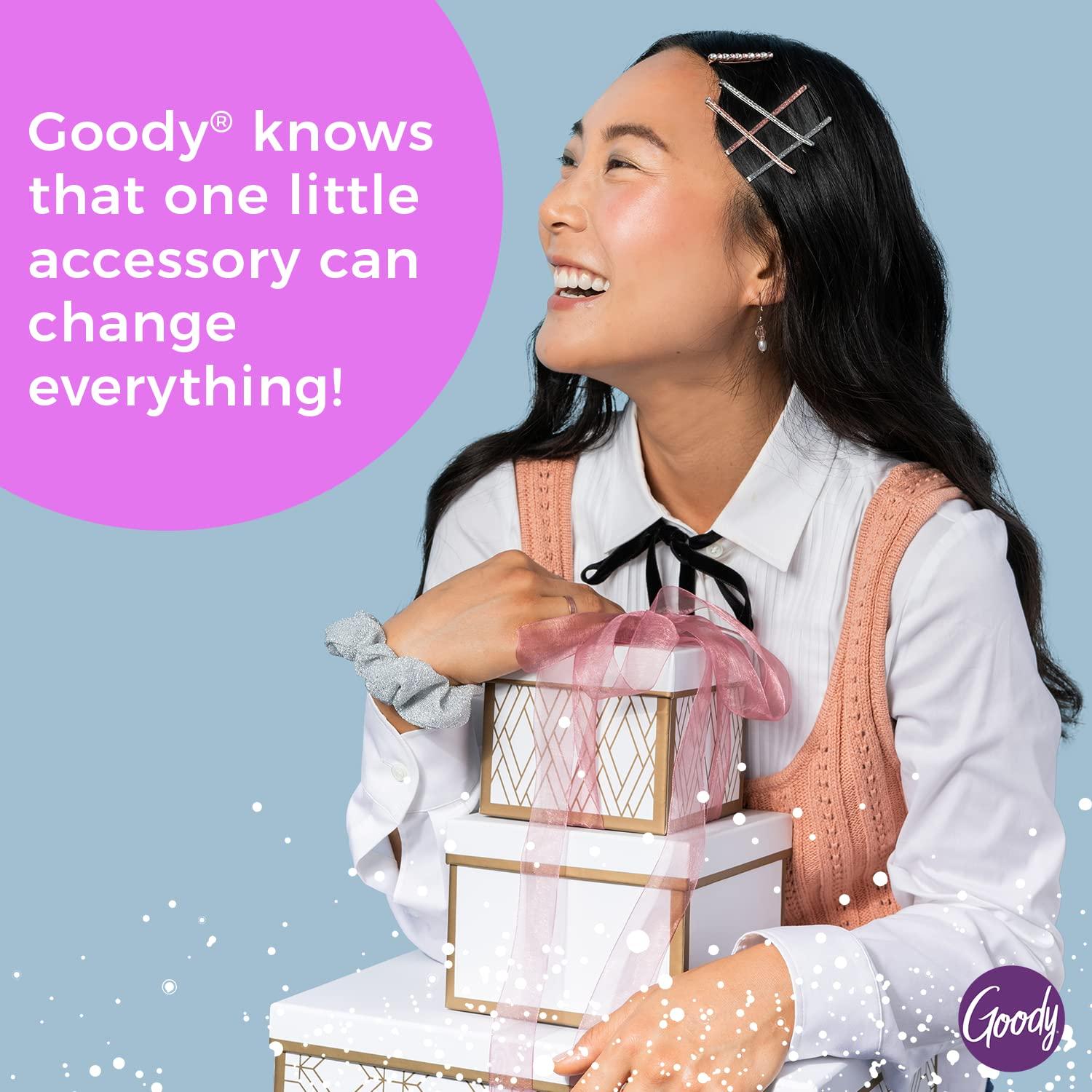 GOODY Icy Holiday Forever Elastics Assorted Hair Accessories - 3 Count ...