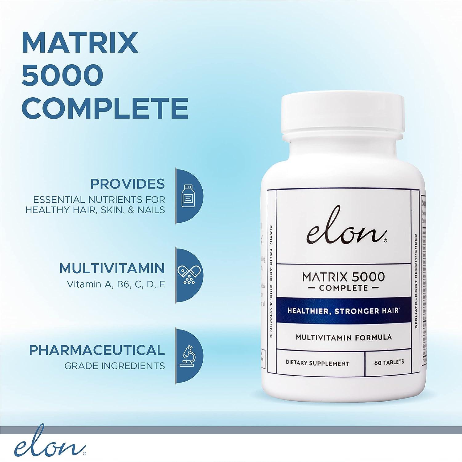 Elon Matrix 5000 Complete Multivitamin Hair Skin & Nails Vitamin Biotin ...