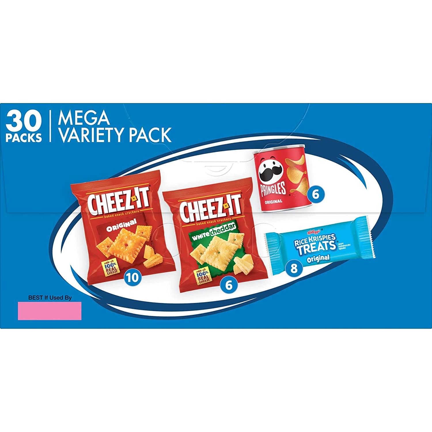 Kellogg's MVP Variety Pack - 30 Snacks of Cheez It, Pringles, Rice ...