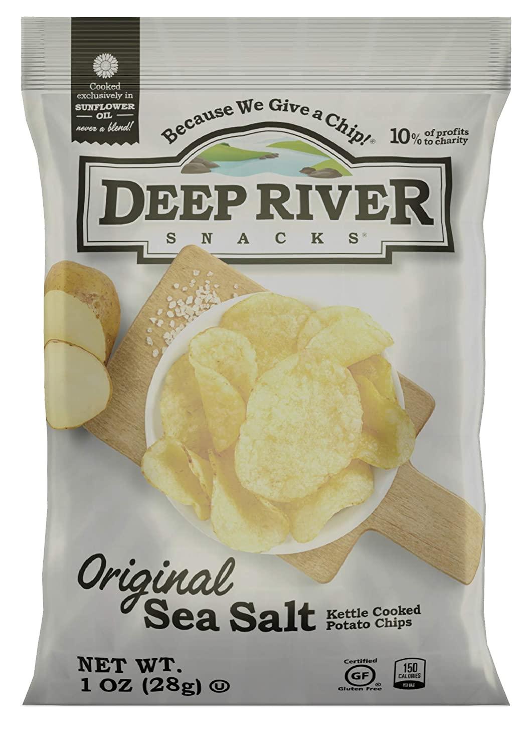 Deep River Snacks Original Sea Salt Kettle Cooked Potato Chips - 80 ...