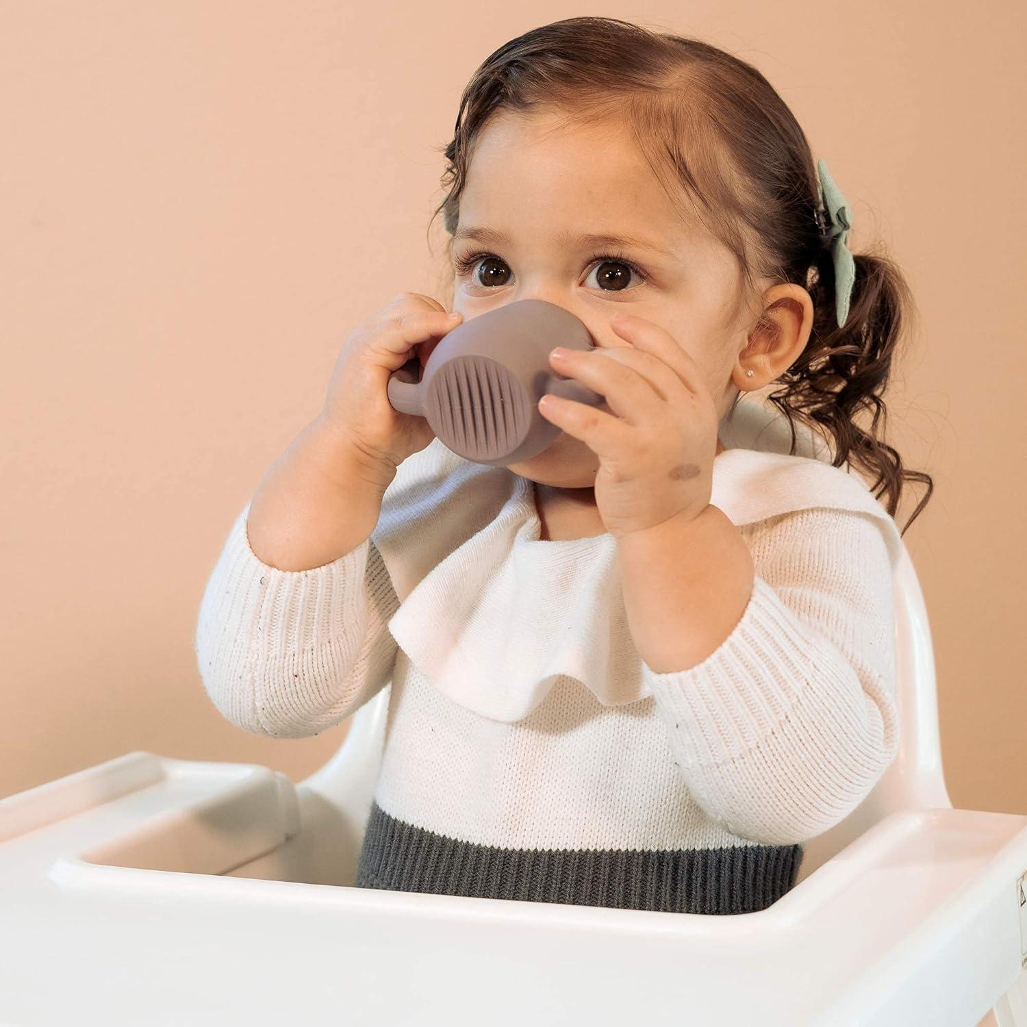 BraveJusticeKidsCo. Silicone Baby-Led Weaning Drinking Cups (2 pack ...