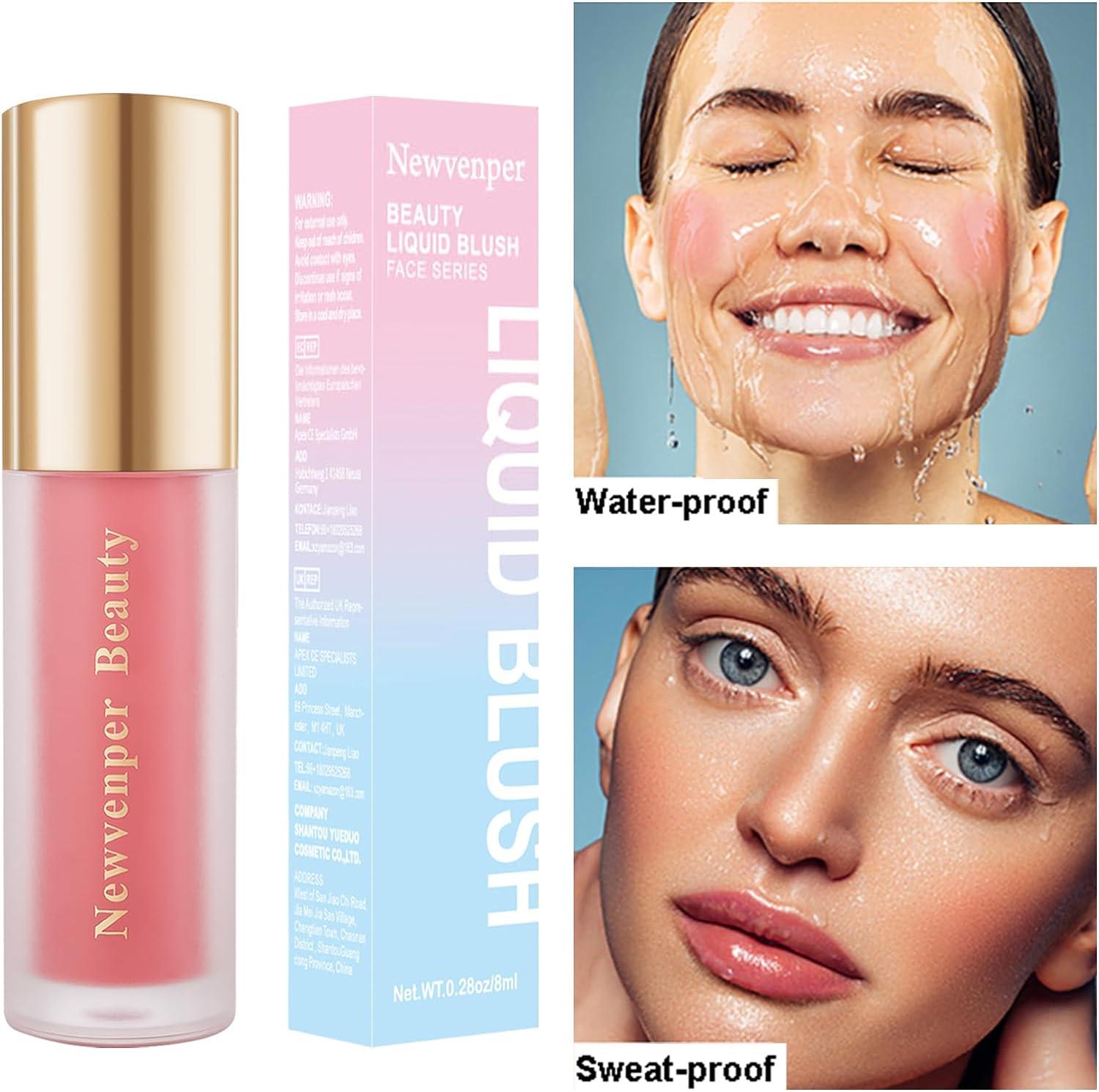 Face Blush with Cushion Applicator Liquid Blush for Cheeks Long Lasting ...