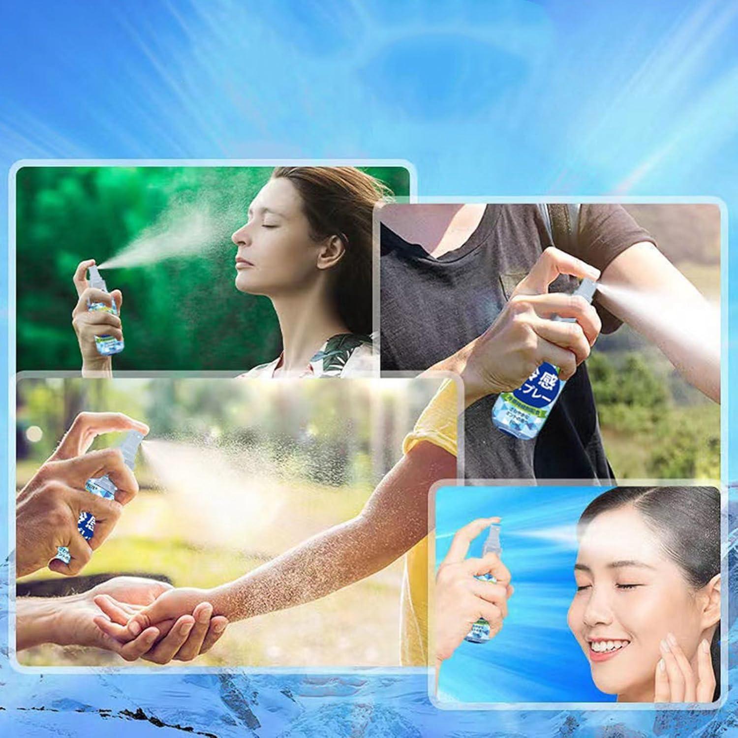 Cooling Spray 50ml Quick Cool Down Heat Stroke Prevention Lasting ...