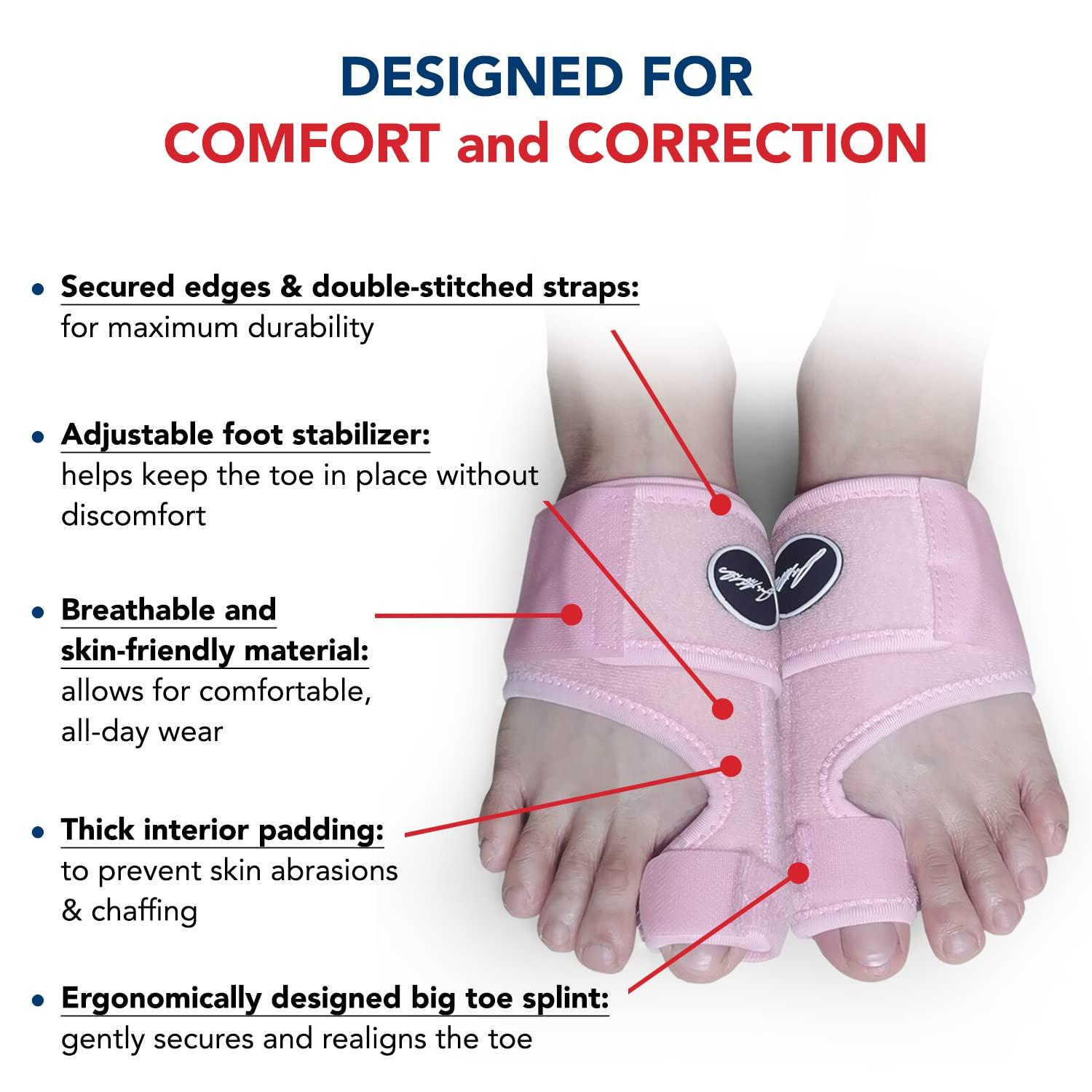 Dr Arthritis Adjustable Toe Straightener and Bunion Corrector - Pink ...