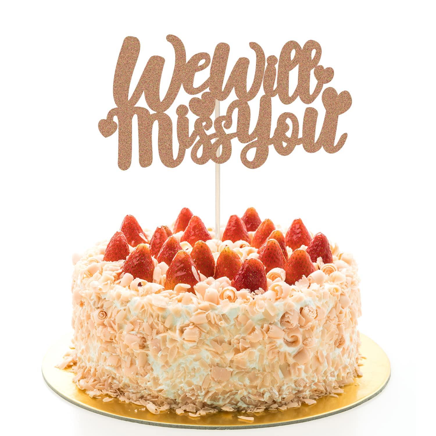 ALLY-MAGIC We Will Miss You Cake Topper Graduation Retirement Party ...