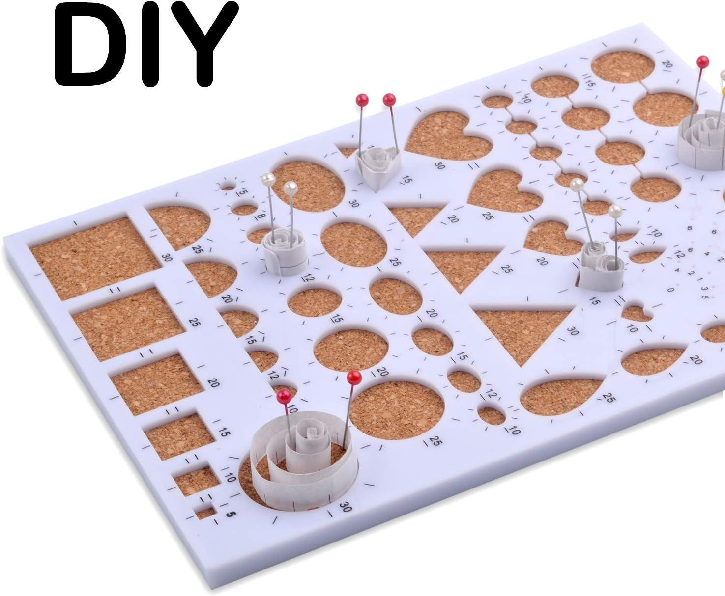 Paper Quilling Template Set with Tools and Pins - DIY Paper Craft Kit ...