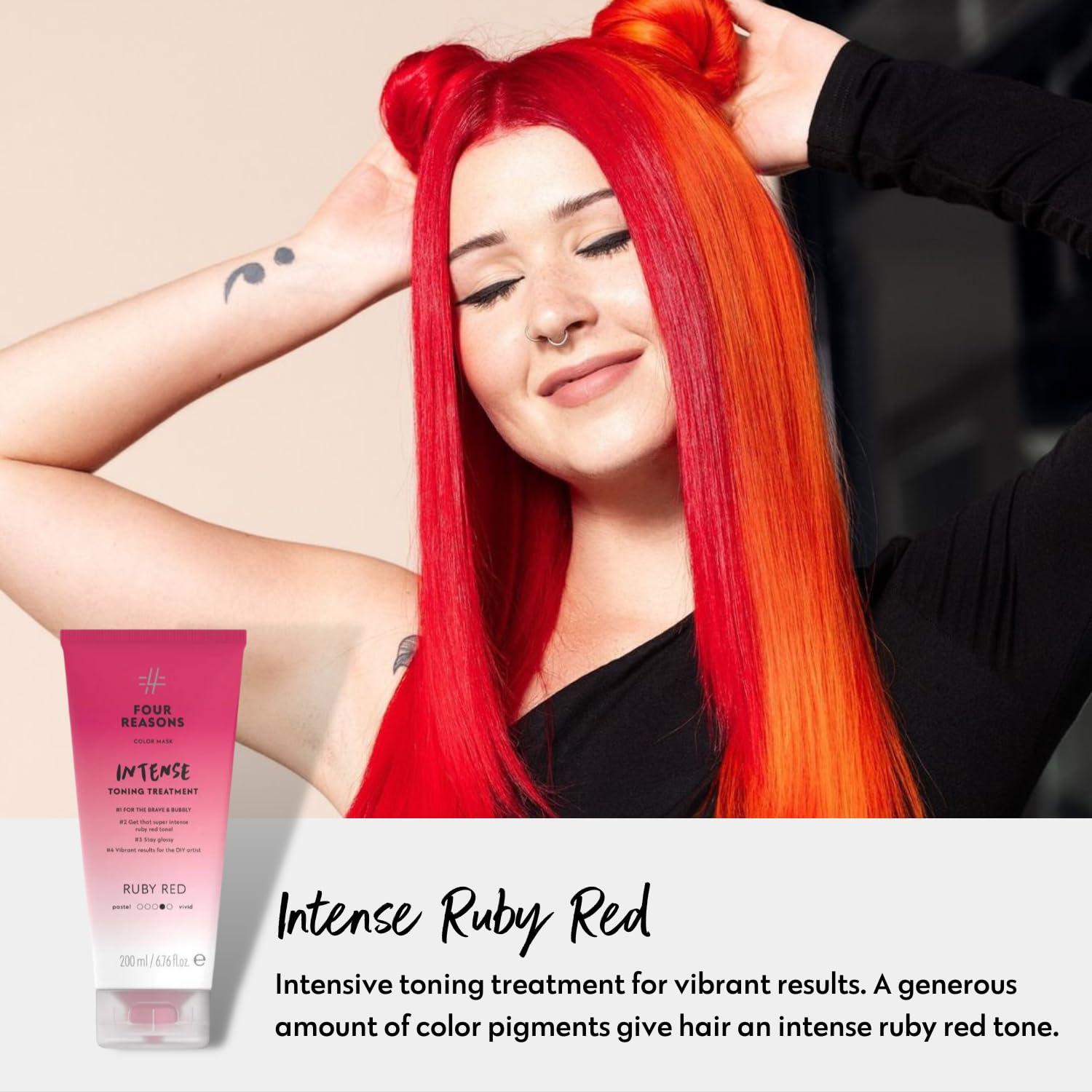 Four Reasons Hair Tone Conditioner - Rubin Red | Semi-Permanent Intense ...