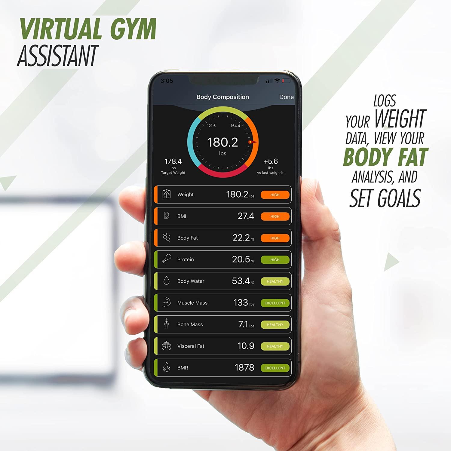 ShareVgo Smart Weight Scale - Body Composition Monitor with Bluetooth ...