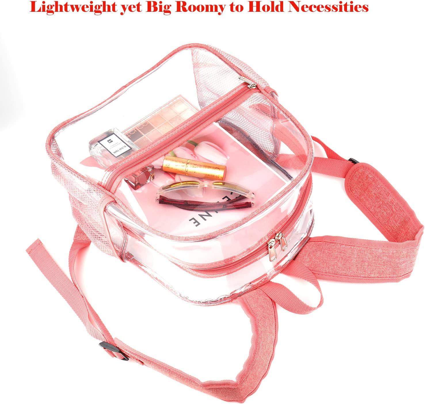 Cute Pink Clear Stadium Approved Mini Backpack - 12x12x6 | Buy Now with ...