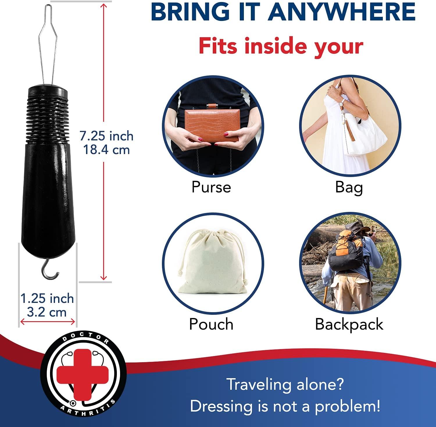 Button Hook & Zipper Pull - One-Handed Dressing Aid for Seniors ...