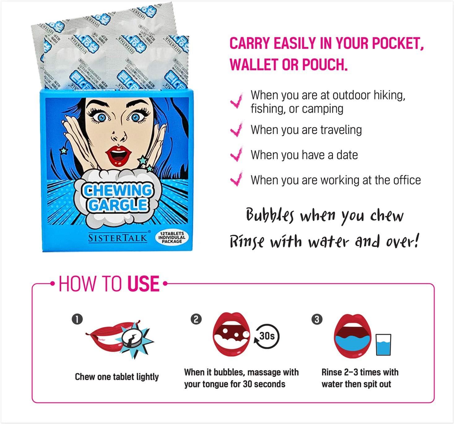 Korean Mouthwash Toothpaste Tabs - ICE COOL Flavor, 12 Chewable Tablets ...