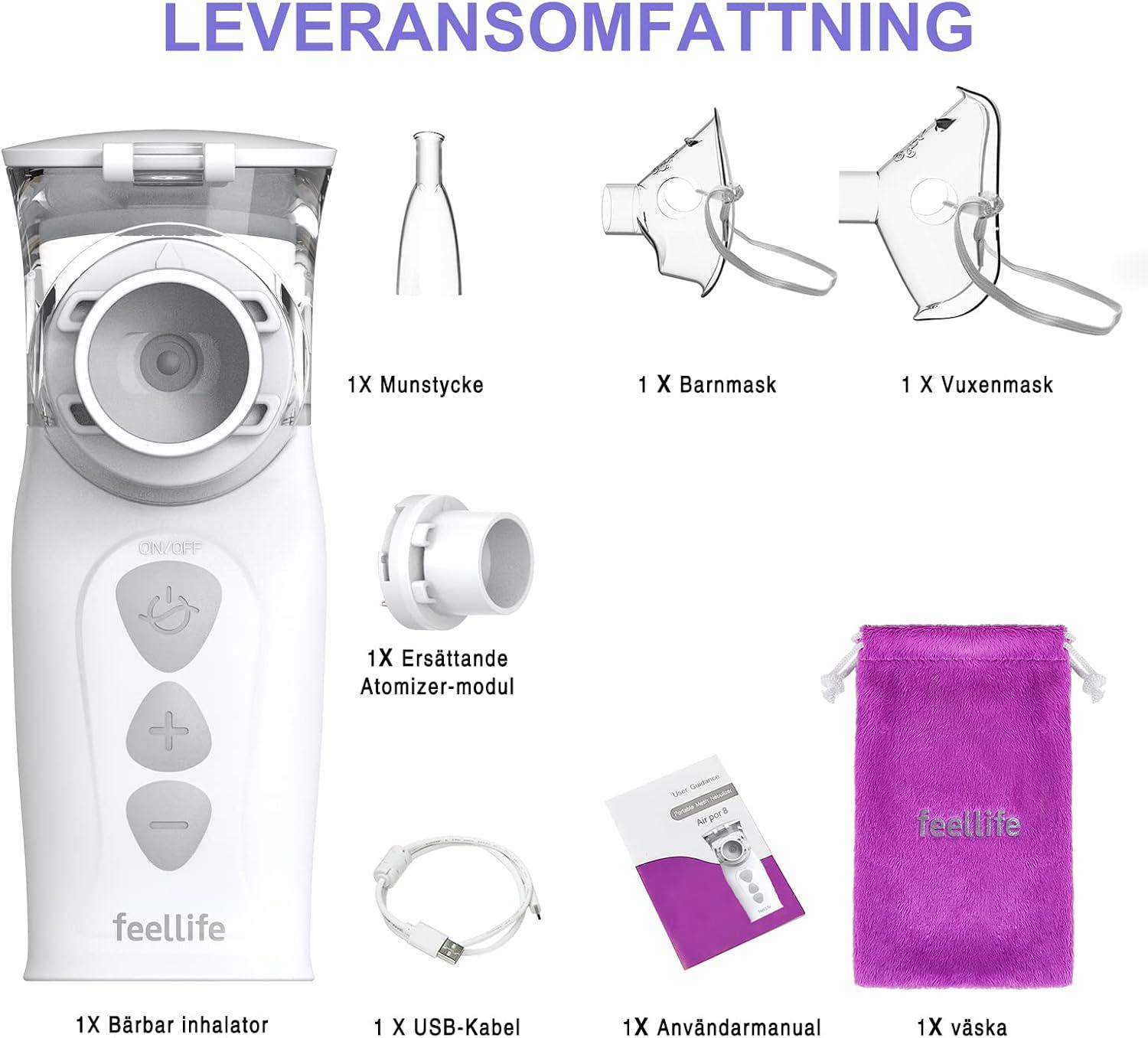 FEELLIFE Inhalation Device for Children & Adults - Quiet Portable ...