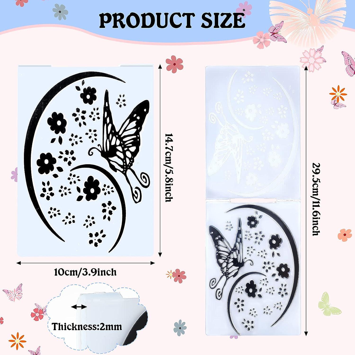 12-Piece Butterfly Star Embossing Folders DIY Craft Stencil Set | Paper ...