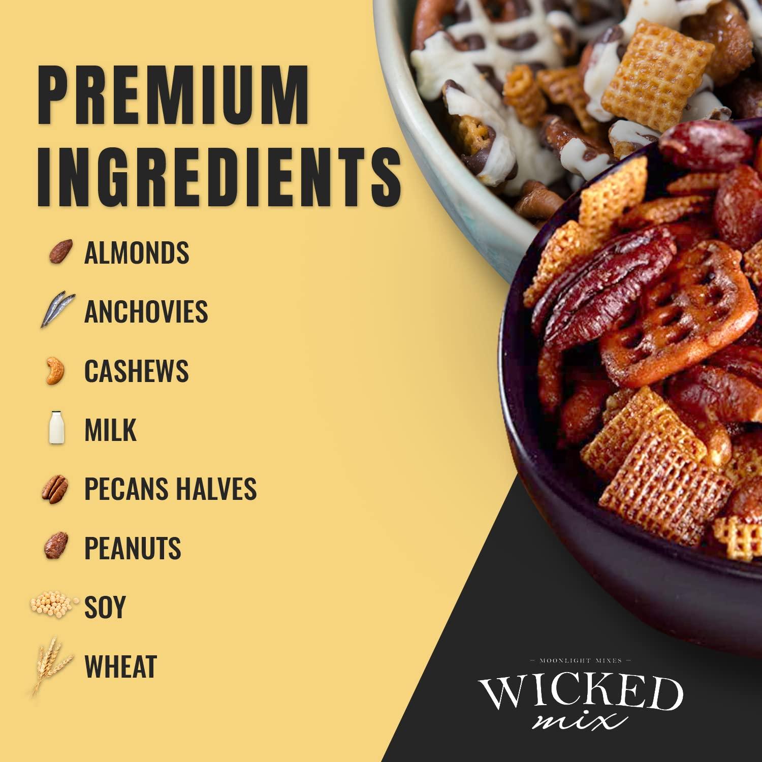 Wicked Mix Spicy Snack Mix with Mixed Nuts and Gourmet White Chocolate ...