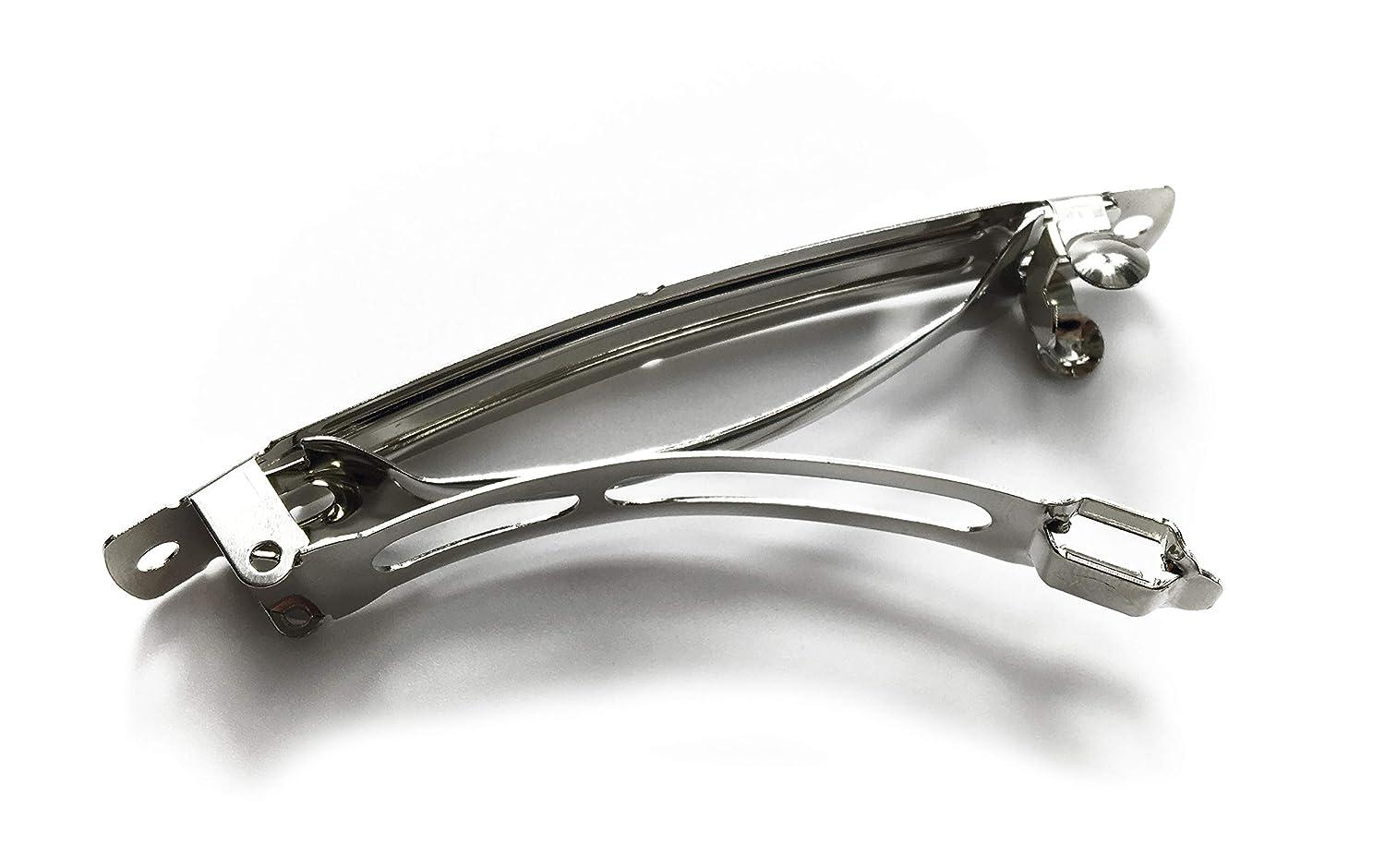 10pcs 80mm French Barrette Hair Clips - DIY Craft Project Silver 10 ...