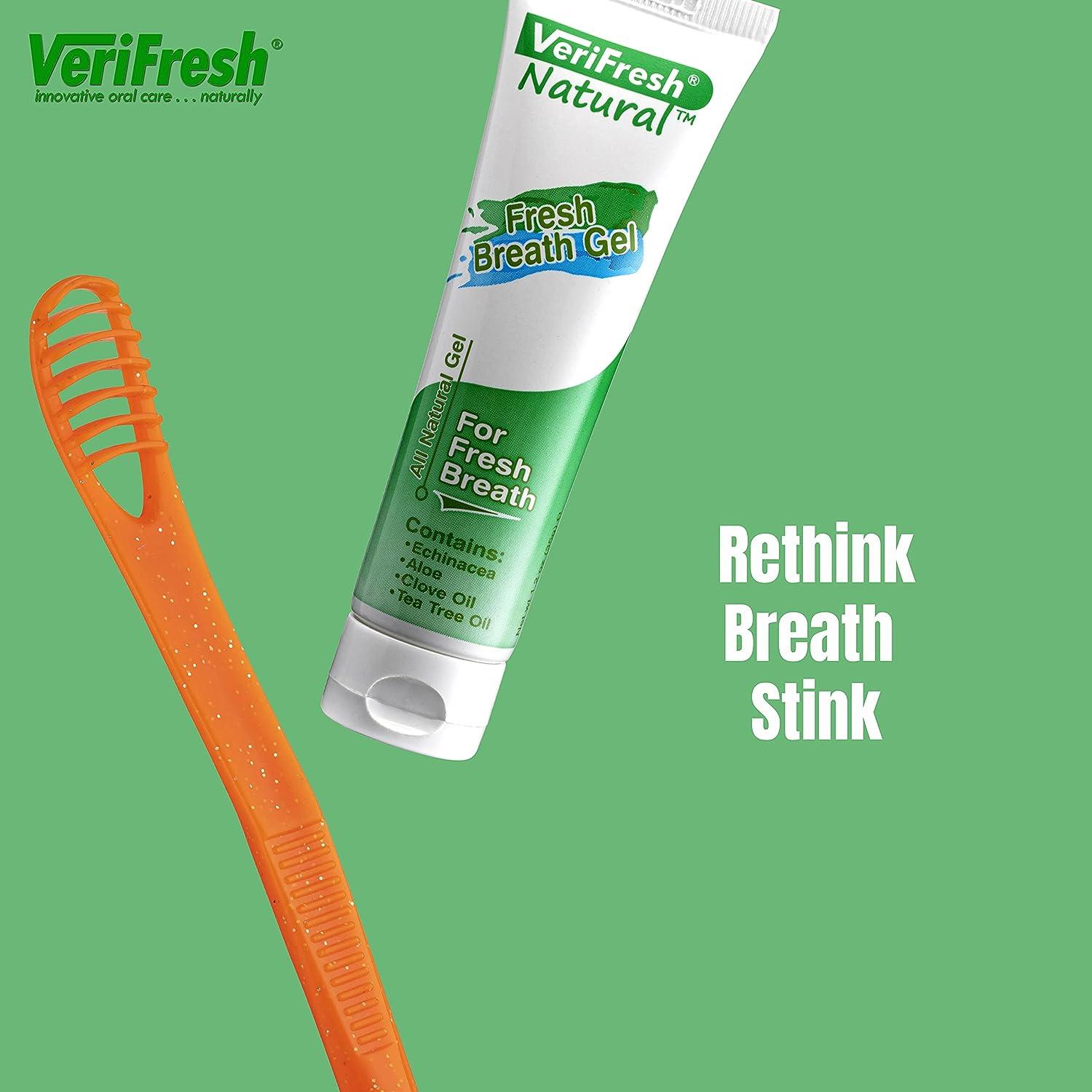 VeriFresh Fresh Breath Kit with Tongue Scraper & Cleaning Gel - All ...