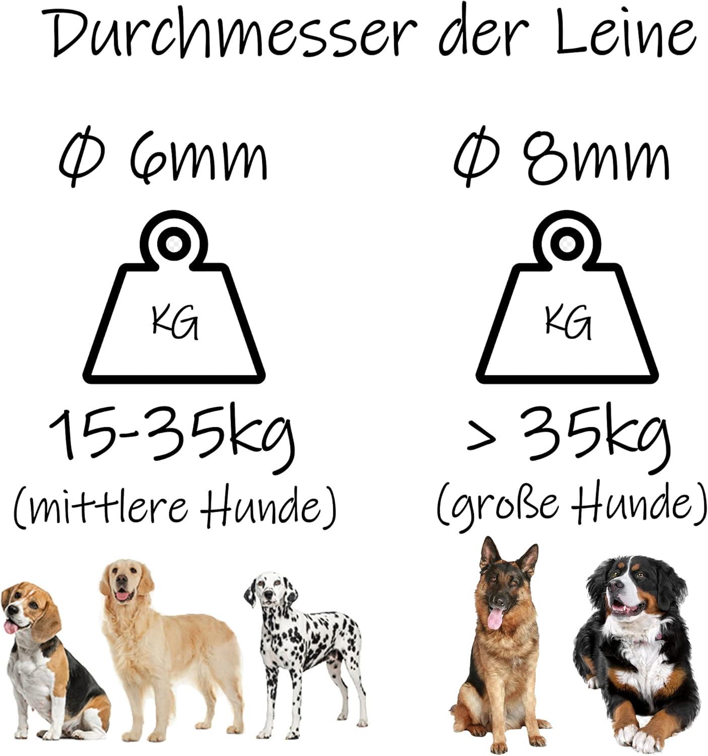 Organic Round Drag Line Leash for Dogs | 6mm 1-30m Length 20+ Colors Up ...
