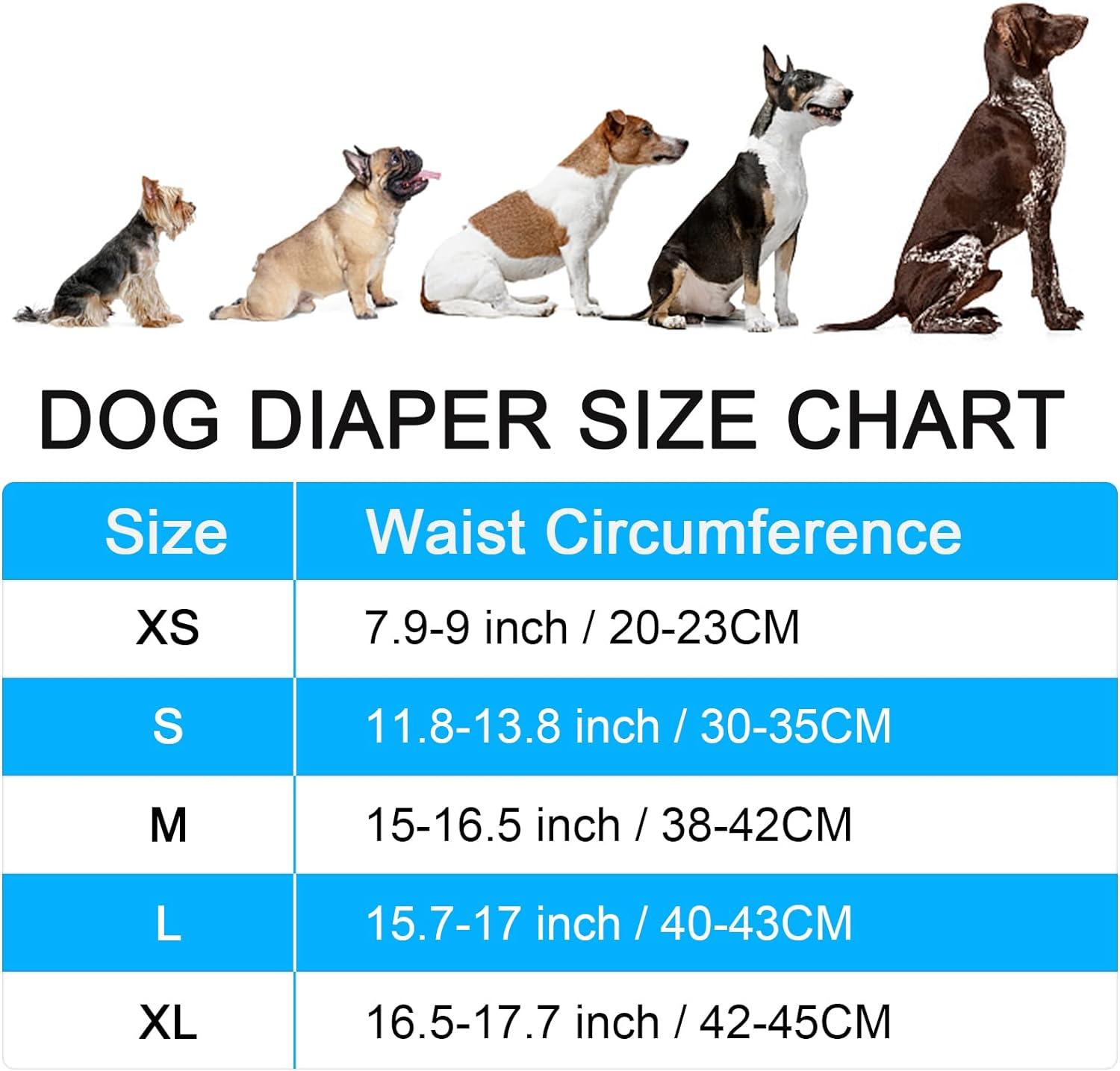 Czemo Washable Dog Diapers for Male & Female Dogs | Reusable ...
