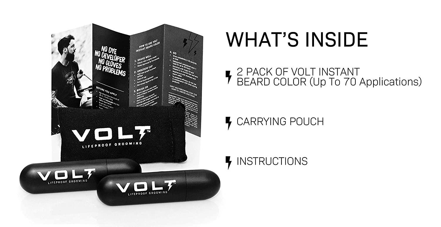 VOLT Grooming Instant Beard Color ECO 2 Pack Refill - Onyx (Black ...