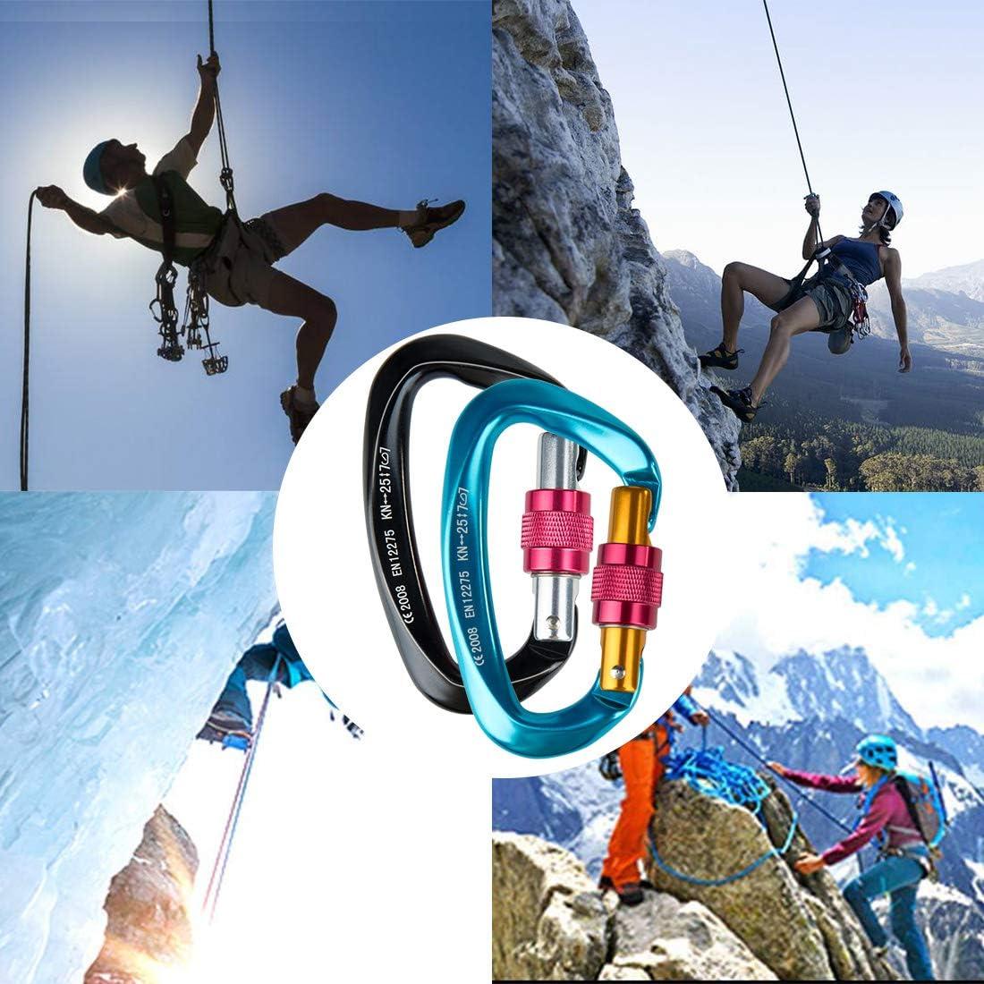 Buy Tompig Heavy Duty Carabiner 25kn - Secure Climbing Clips with Screw ...