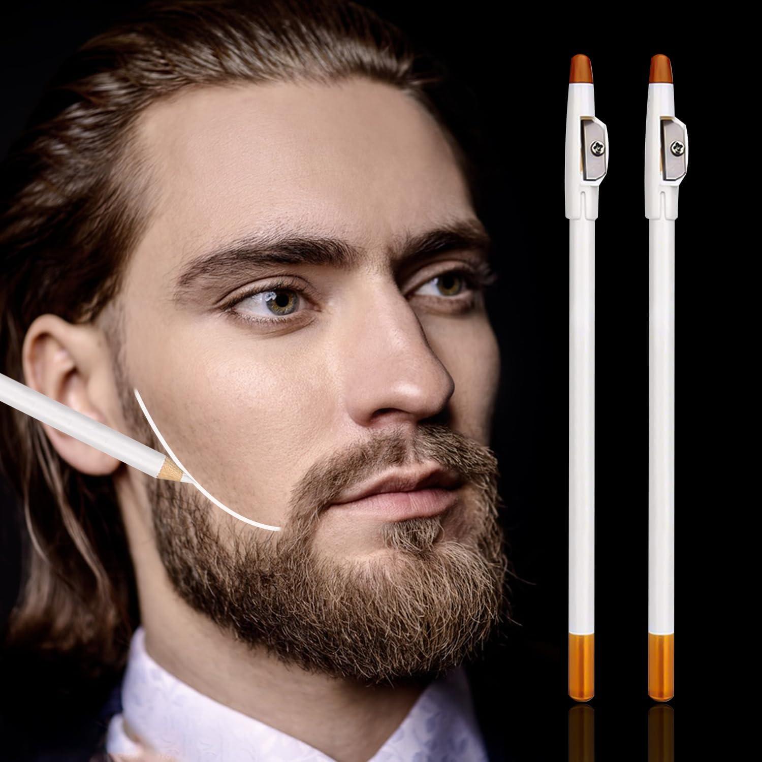 AOVNA 2Pcs Barber Pencil with Built-in Sharpener Hairline Outliner ...