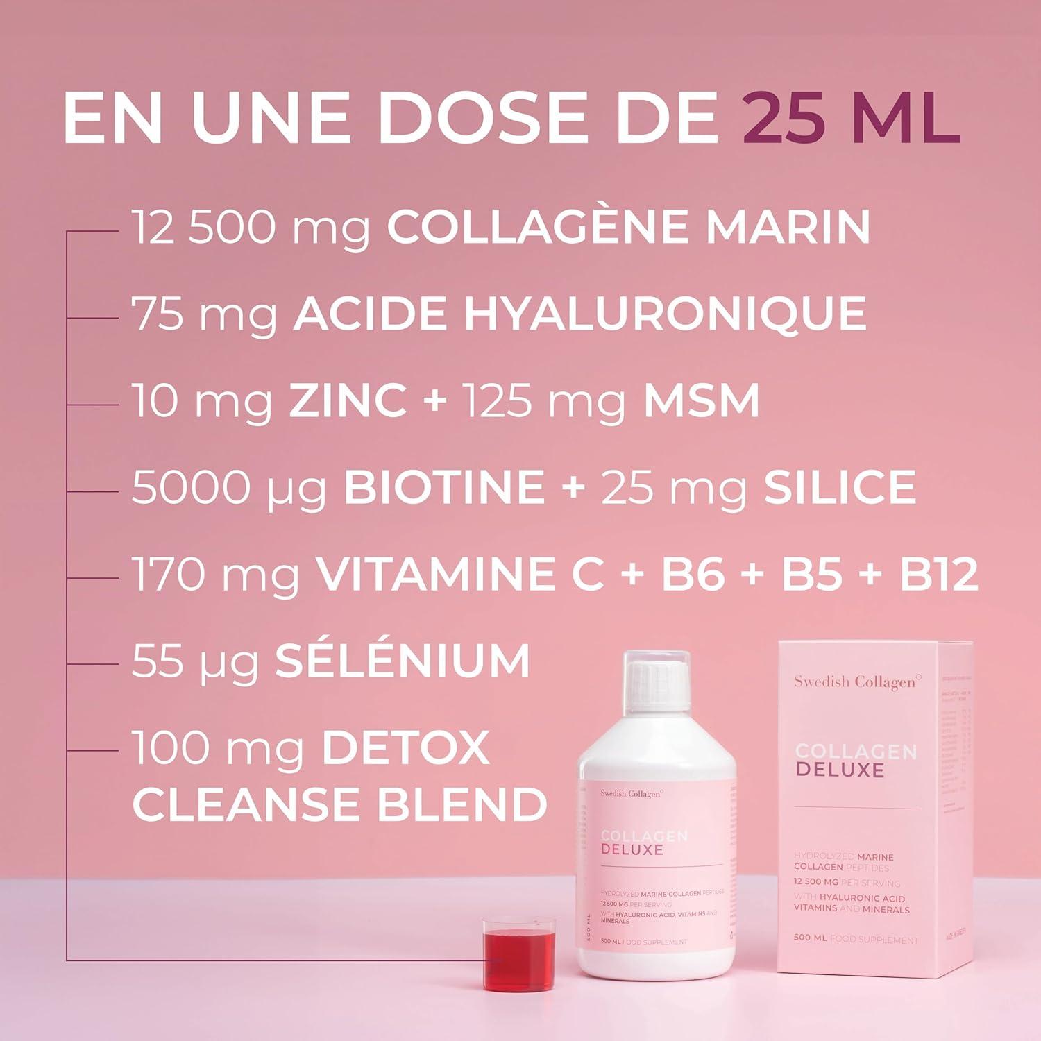 Swedish Collagen - Collagen Deluxe 500 ml + Collagen Pure I 12500 mg ...